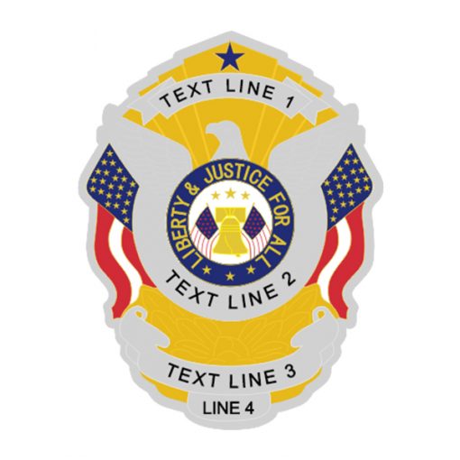 Two Tone Eagle Flag Badge Security Patch– Build Your Patch- Custom Patches Online – Design Your ...