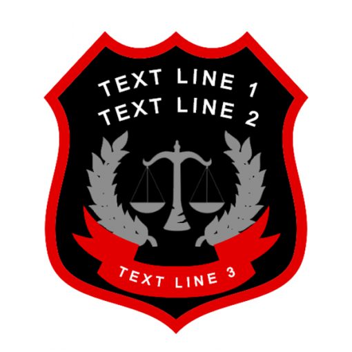 Scales of Justice Shield Security Patch– Build Your Patch- Custom ...