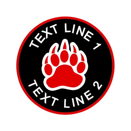 Bear Paw Circular Security Patch– Build Your Patch- Custom Patches ...