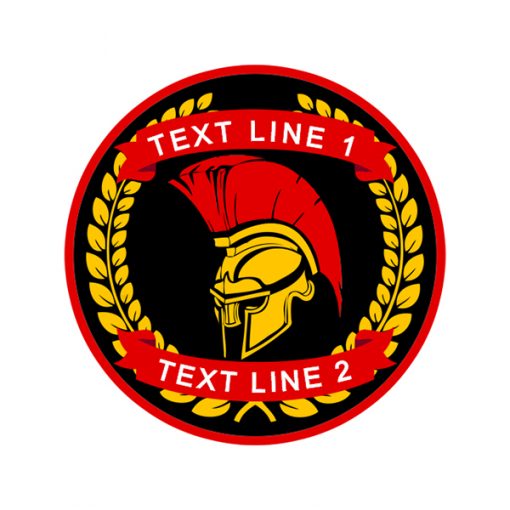 Trojan Helmet Wreath Circular Security Patch– Build Your Patch- Custom ...