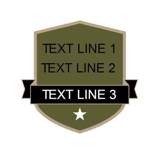 Star Ribbon Shield Military Patch– Build Your Patch- Custom Patches ...