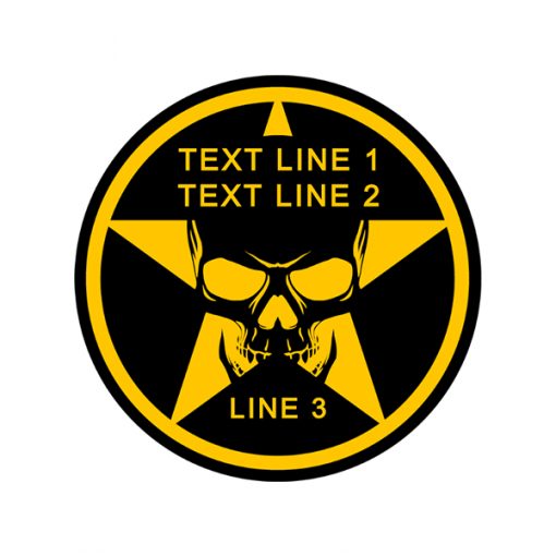 Skull Silhouette Star Circular Military Patch– Build Your Patch- Custom ...