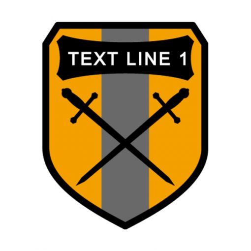 Crossed Swords Two Stripe Shield Military Patch– Build Your Patch ...