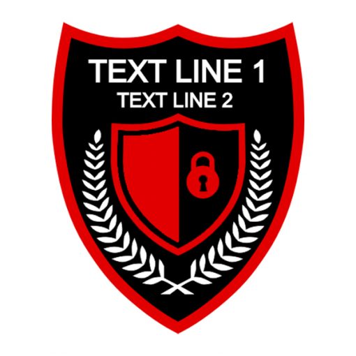 Two Tone Lock Shield Security Patch– Build Your Patch- Custom Patches ...